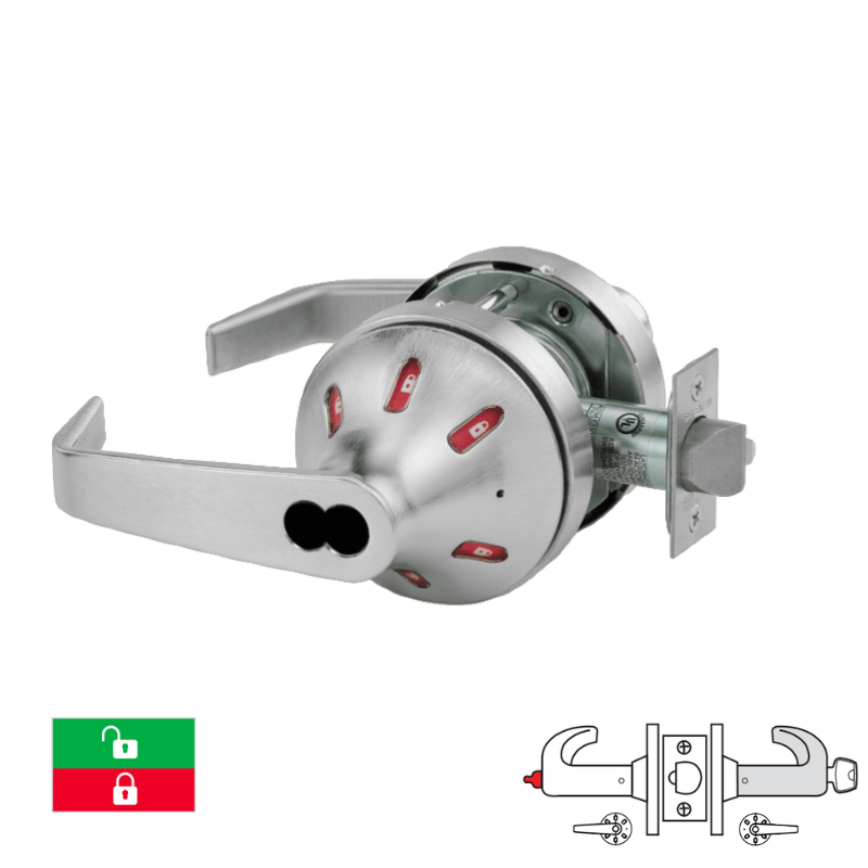 Sargent 70-V33-10XG05-VSLL Office Function Cylindrical Indicator Lock,